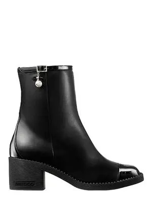 JIMMY CHOO Adry Ab 60 Patent Leather Ankle Boots - Black/black