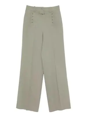 Ermanno Scervino Button-fastening Wide Leg Trousers - Green