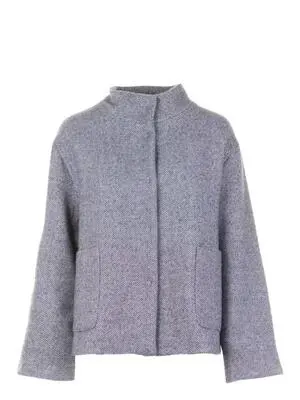 VICARIO CINQUE Herringbone Jacket - Grey