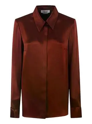 Gabriela Hearst Long-sleeve Silk Shirt - Brown