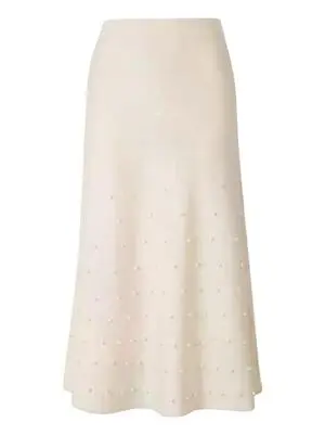 Zimmermann Hypnotic Beaded Midi Skirt - Neutrals