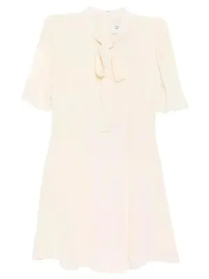 REFORMATION Whimsical Tie-neck Dress - White