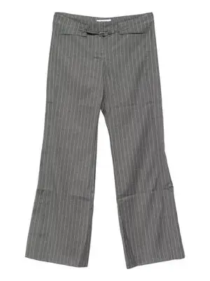 Gimaguas Pinstripe Flared Trousers - Grey
