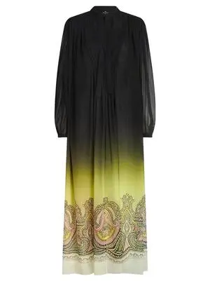 Etro Paisley-print Silk Dress - Black