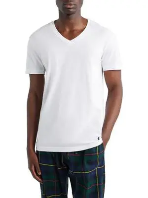 Polo Ralph Lauren 3-pack Cotton V-neck T-shirts - White