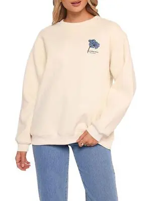 PETAL & PUP Flower Market Graphic Sweatshirt - Cream