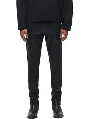 Hudson Jeans Zack Coated Skinny Jeans - Jet Black Wax