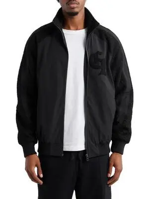 CRIMINAL DAMAGE High Pile Fleece Track Jacket - Black