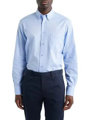 EAGLE Regular Fit Light Cotton Button-down Oxford Shirt At Nordstrom Blue