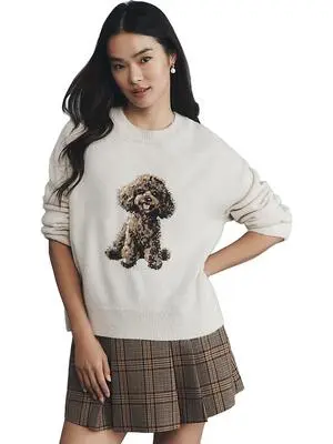 Maeve Crew Neck Pullover Sweater Neutral Doodle