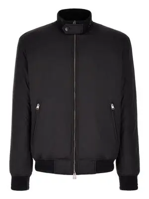 Canali Nuvola Padded Bomber Jacket - Black