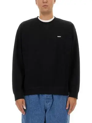 Obey Crewneck Sweatshirt With Logo - Black