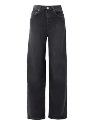 RE/DONE The Marielou High-rise Wide-leg Jeans - Black