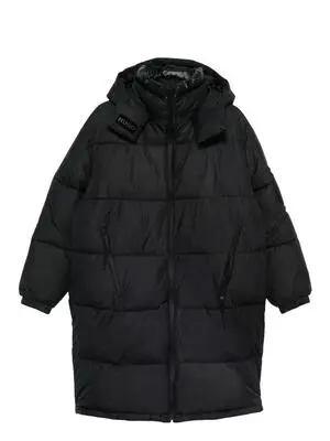 Hugo Padded Coat With Detachable Hood - Black