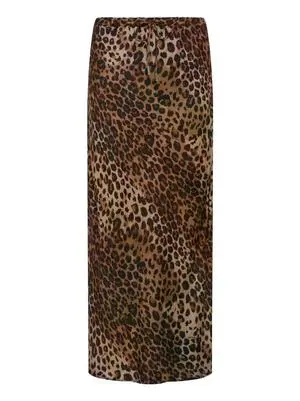 Marella Animal-print Midi Skirt - Brown