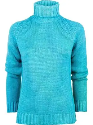 BASE MILANO Roll-neck Sweater - Blue