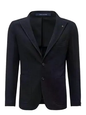 Tagliatore Herringbone Single-breasted Blazer - Blue
