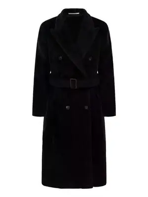 TAGLIATORE Belted Double-Breasted Coat