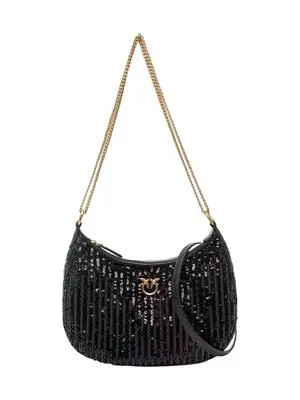 Pinko Mini Half Moon Shoulder Bag - Black