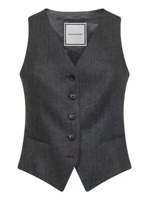 Tagliatore Button-front Waistcoat - Grey