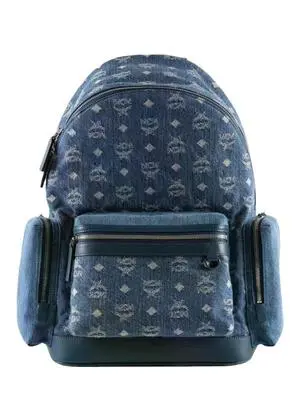 Mcm Stark Denim Backpack - Blue