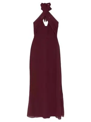 Patrizia Pepe Halterneck Maxi Dress - Red