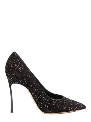 Casadei 100mm Glitter-point Pumps - Black
