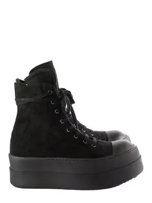 RICK OWENS Round-Toe High-Top Sneakers