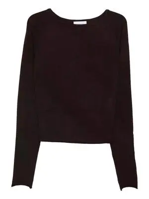 DANIELE FIESOLI Long-sleeve Crew Neck Sweater - Brown