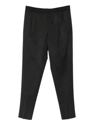 Zegna Elasticated-waist Tapered Trousers - Grey
