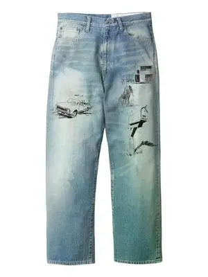 NEIGHBORHOOD X One Of These Days Printed Jeans - Blue