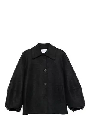 Harris Wharf London Button-fastening Coat - Black