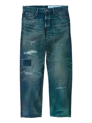 NEIGHBORHOOD Savage Distressed Denim Jeans - Blue