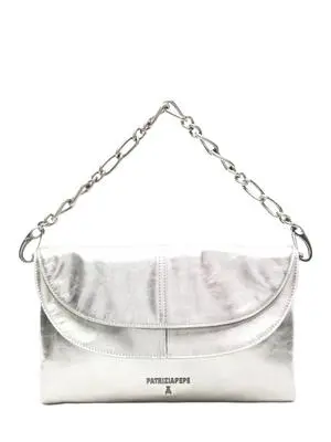 Patrizia Pepe Metallic-effect Shoulder Bag - Silver