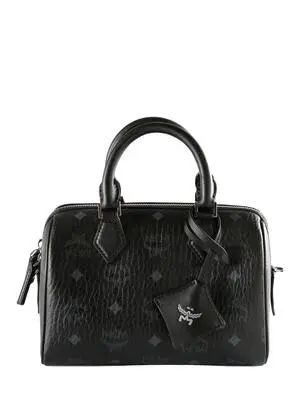 Mcm Ella Monogram Tote - Black