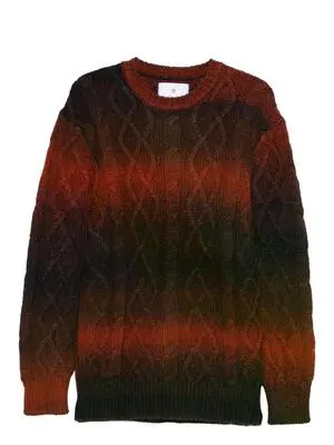 SEVEN GAUGE Gradient-Effect Cable-Knit Jumper