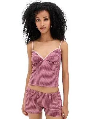 BELLA VENICE The Gigi Tank - Pink Striped