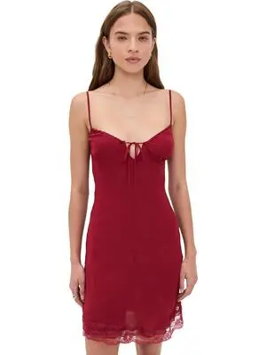 BELLA VENICE The Taylah Mini Dress - Burgandy