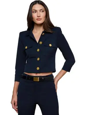 L'Agence Kumi Cropped Jacket - Midnight