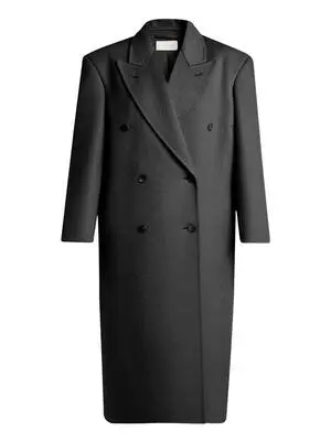 THE ROW Hariet Double-breasted Long Coat - Dark Charcoal