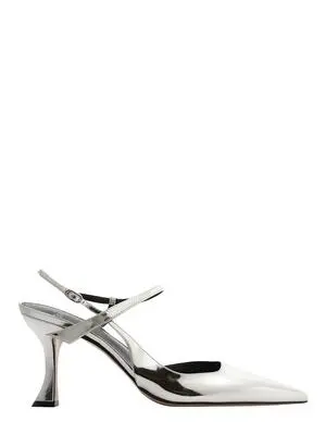ALEXANDRE BIRMAN 85mm Tita Mirrored Pumps - Silver