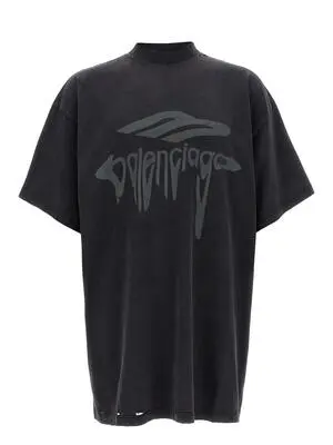 Balenciaga 3b Liquefied T-shirt - Black