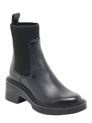 Dolce Vita Water Resistant Chelsea Boots - Black Leather H2o