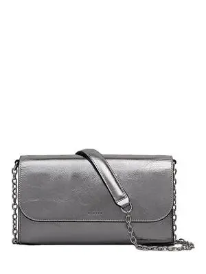 RADLEY The Rathbone Metallic Micro Flapover Crossbody Bag - Silver