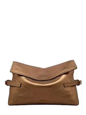 RADLEY Fleet Street Metallic Flapover Clutch - Olive Gold