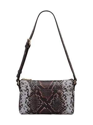 RADLEY Pockets Faux Snake Mini Ziptop Shoulder Bag - Carmine