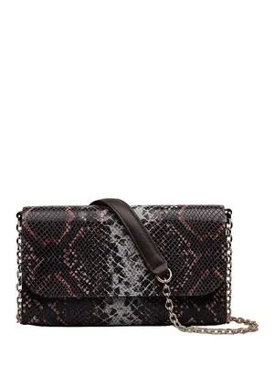 RADLEY The Rathbone Faux Snake Micro Flapover Crossbody Bag - Carmine