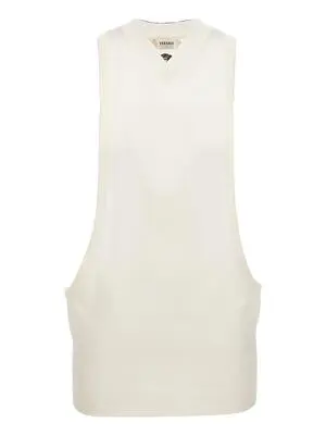 Versace V-neck Cotton-jersey Tank Top - White