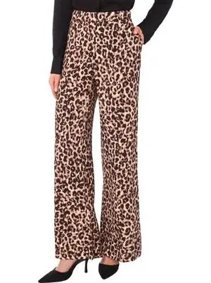 TED BAKER LONDON Leopard Print Bootcut Trousers