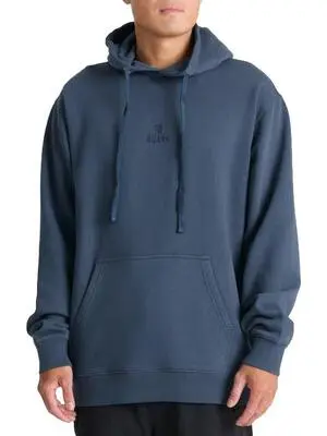 ROARK Safe Camp Embroidery Oversized Cotton Fleece Hoodie - Navy